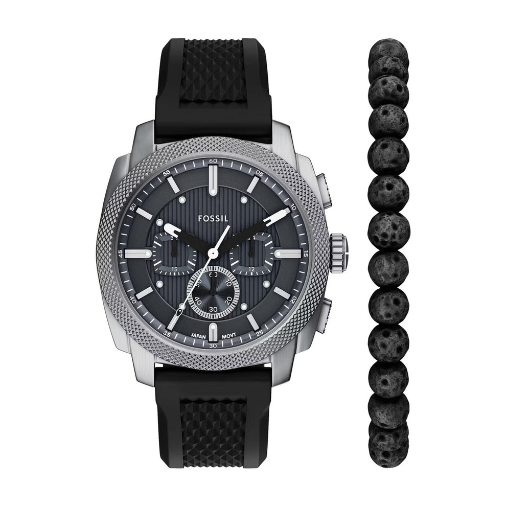 Fossil Machine FS6145SET Men’s Grey Dial Chronograph Watch – Sai ...