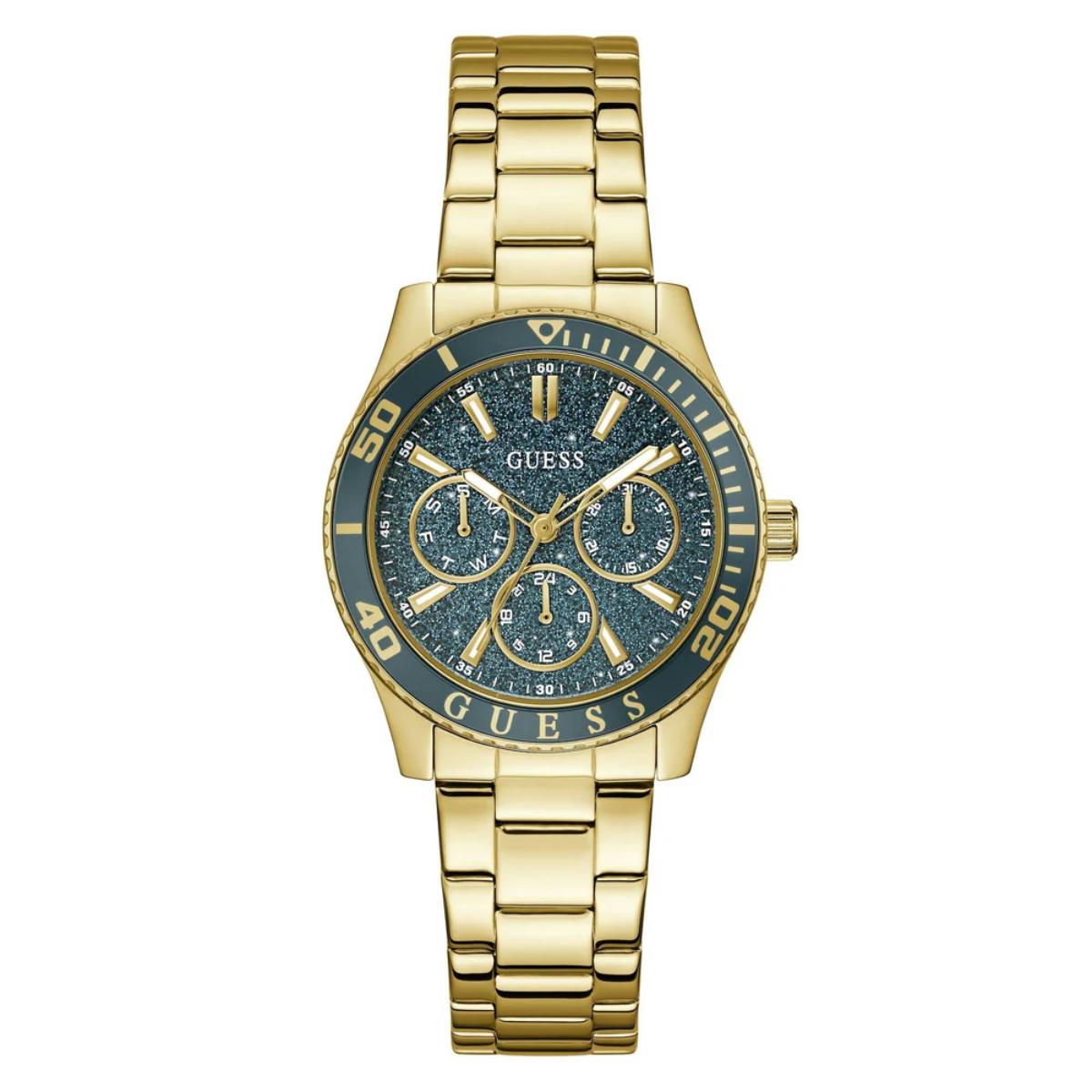 Guess Quartz Green Dial Analog Multi-Function Women's Watch GW1035L2 ...