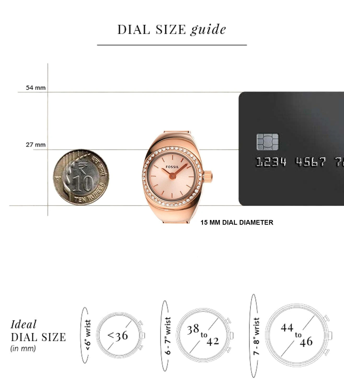 ES5320 | FOSSIL Watch Ring Analog Watch for Women – Sai Creations Watches