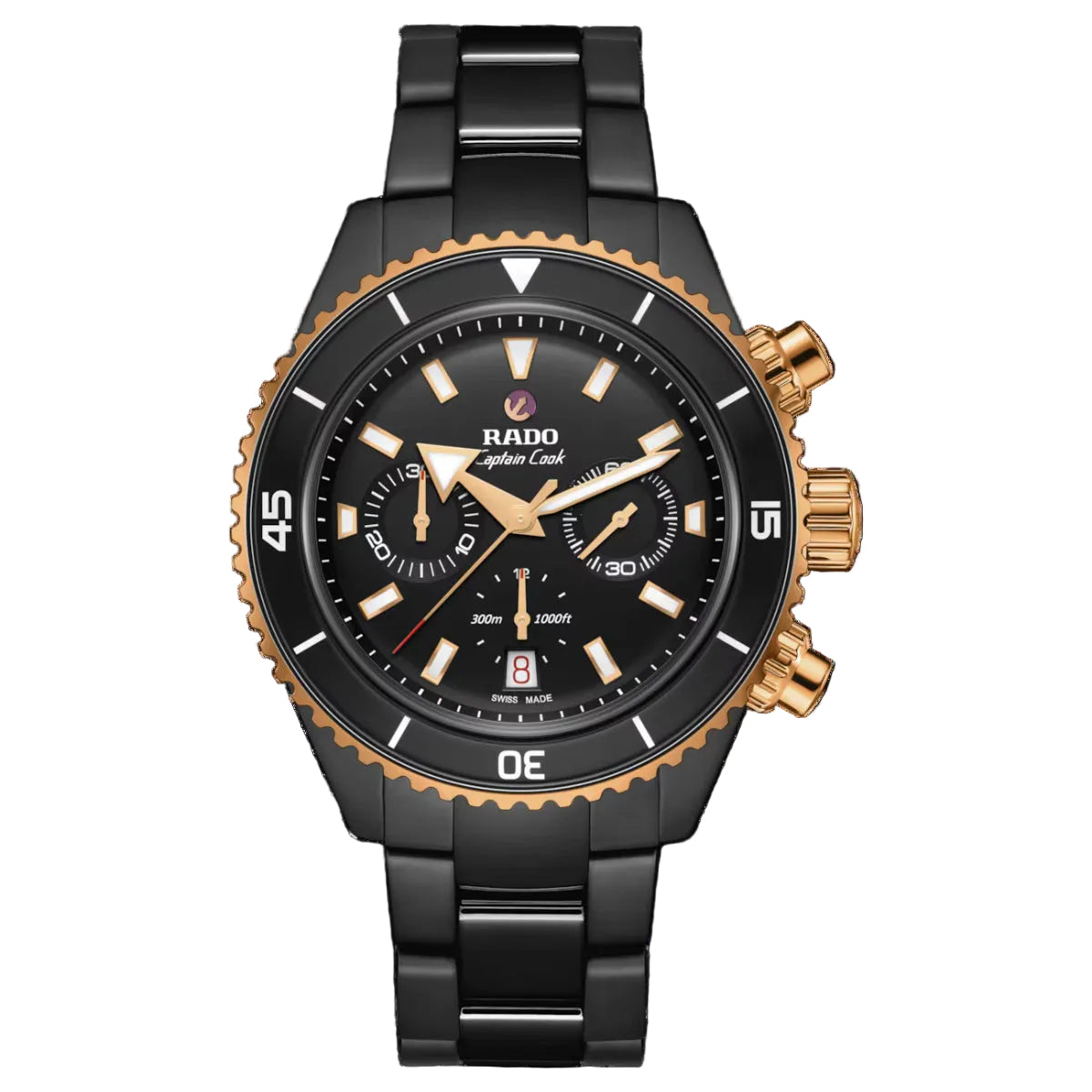RADO Captain Cook High-Tech Ceramic Automatic Men's Watch R32190153 ...