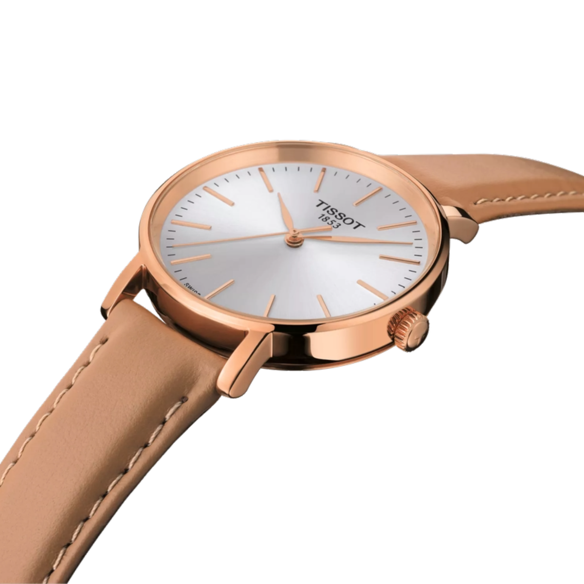 Tissot Everytime Quartz White Dial Leather Women's Watch T1432103601100 ...