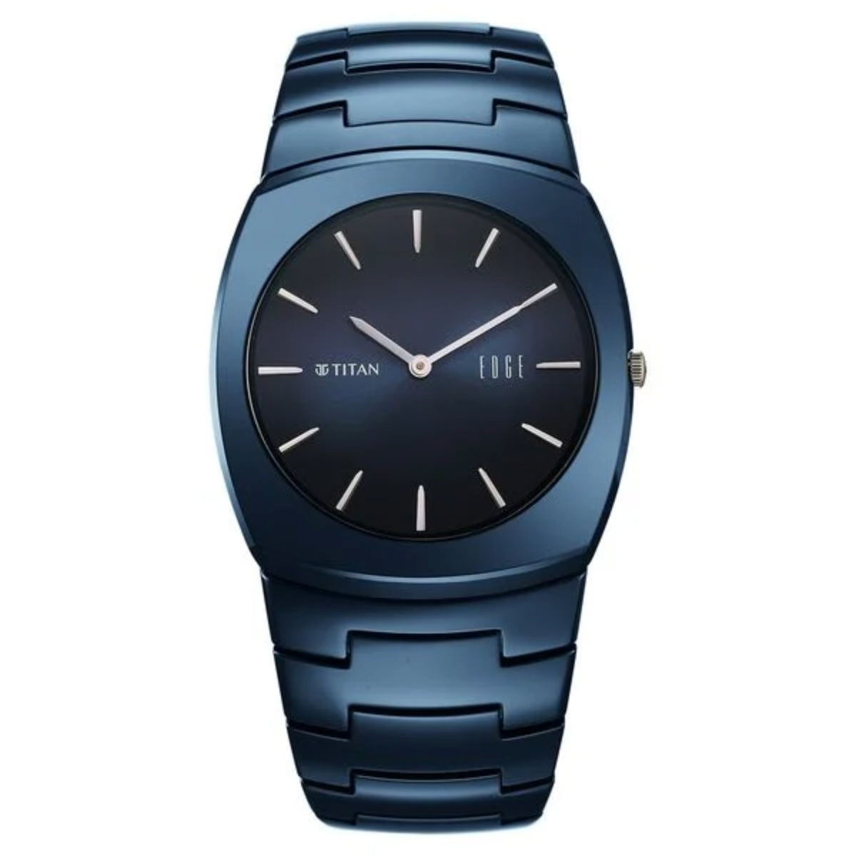 Titan Edge Fumage Quartz Blue Dial Analog Men's Watch 10055QC01 – Sai ...